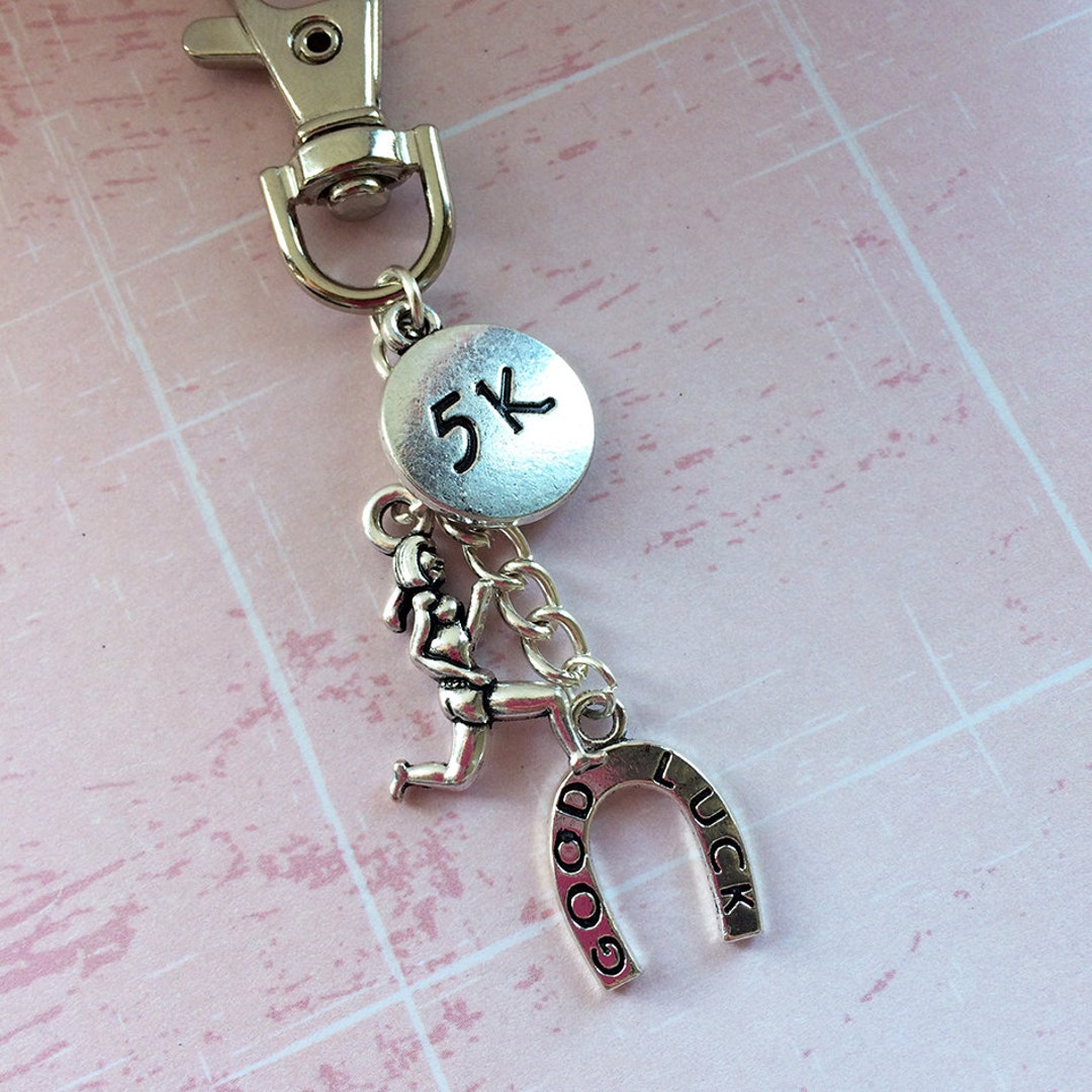 Good Luck 5k Gift for Female Runners 5K Challenge Keychain - Etsy