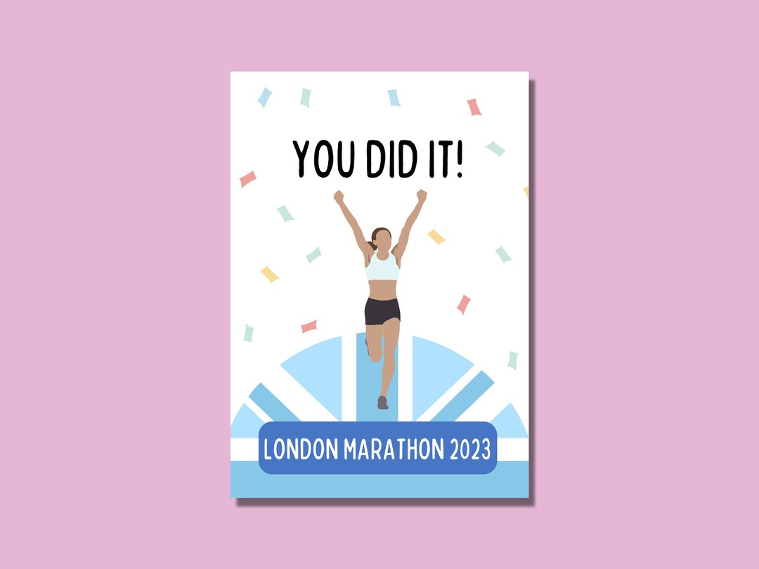 Well Done London Marathon Congratulations Card for Runners - Etsy