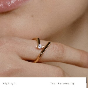 Gold Dainty Ring Open Adjustable Ring Ring For Woman | Etsy