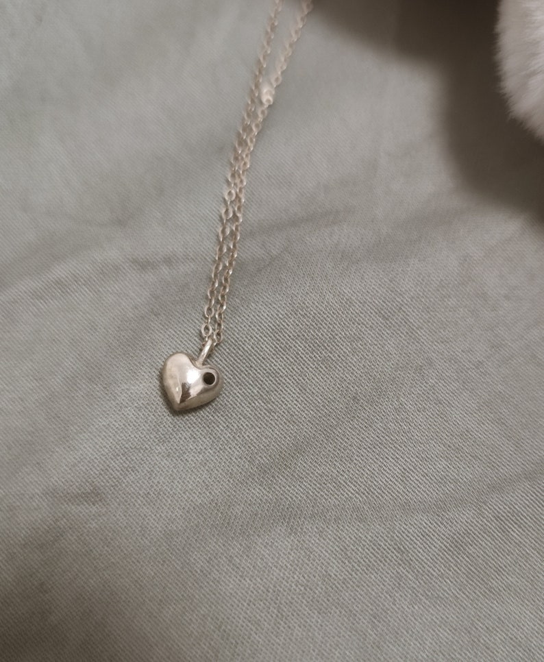 Tiny Heart Necklace, Memorial Jewelry, Heart Broken Necklace, Grief and ...