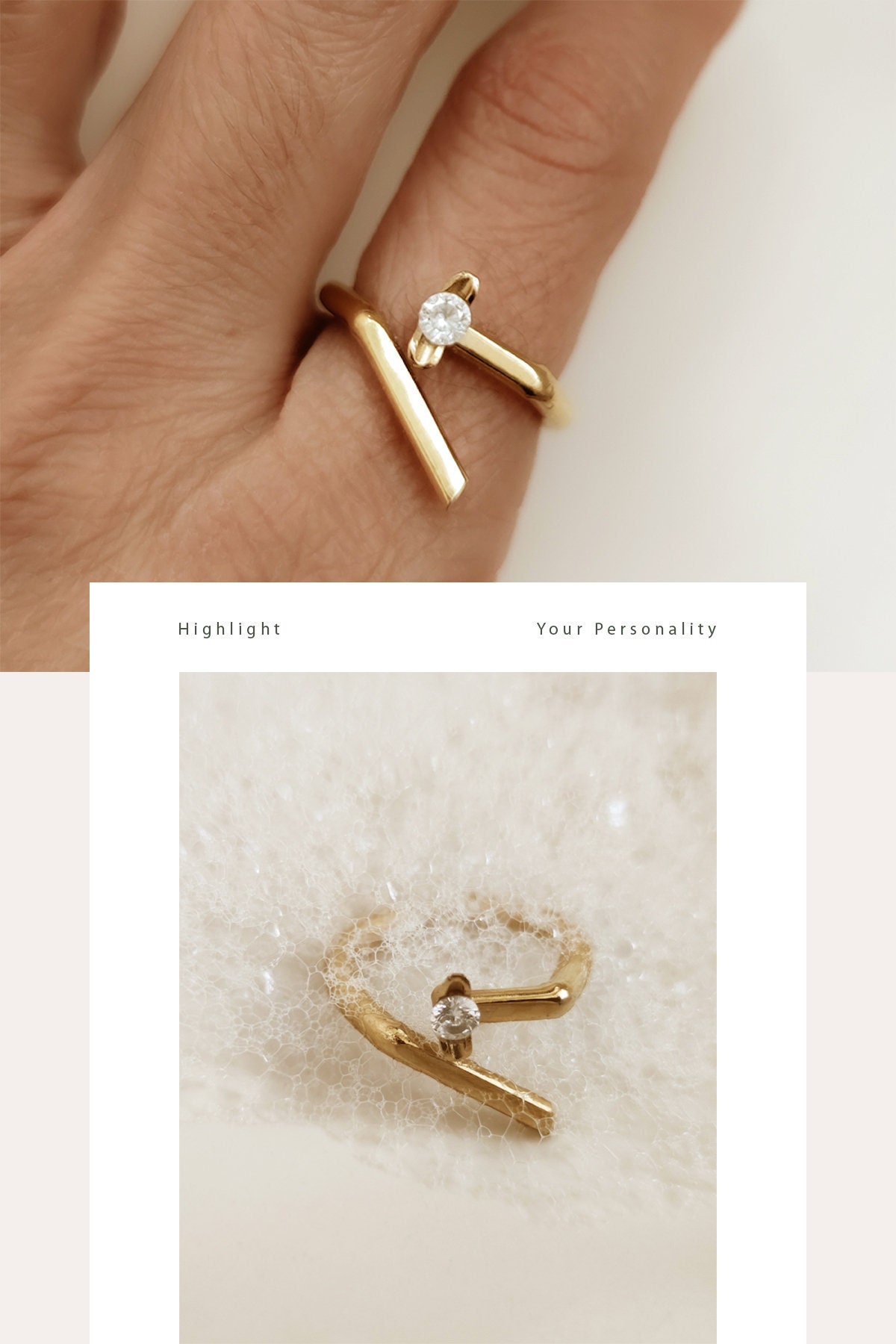 Gold Dainty Ring Open Adjustable Ring Ring for Woman - Etsy