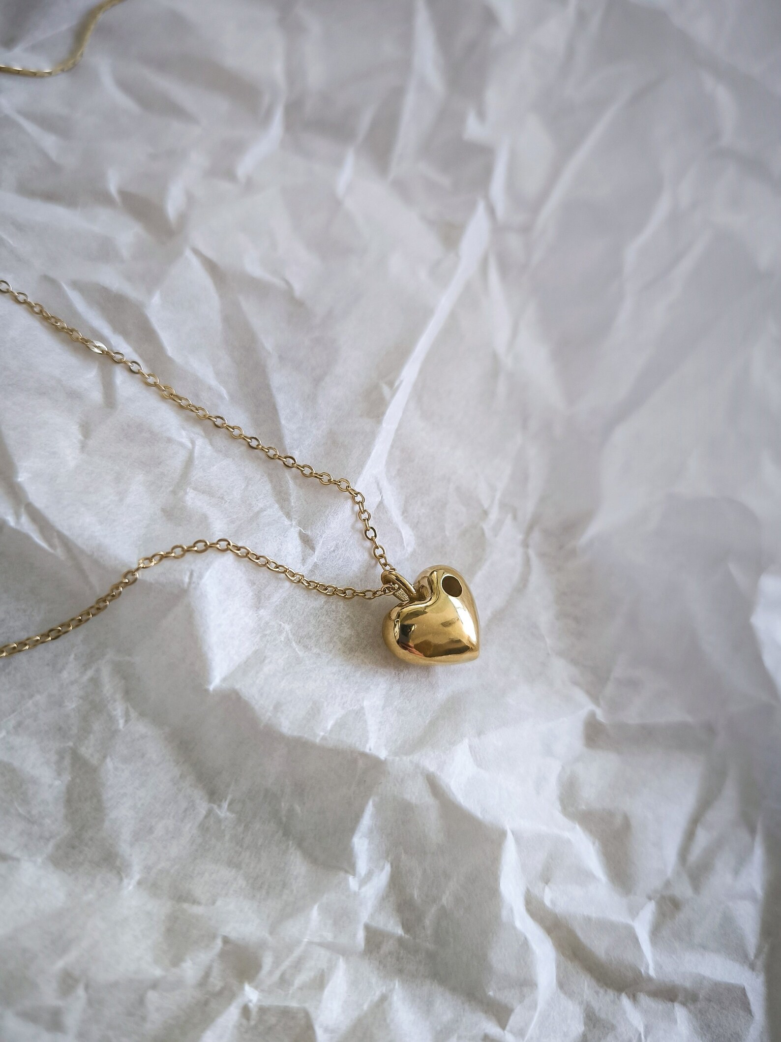 Tiny Heart Necklace, Memorial Jewelry, Heart Broken Necklace, Grief and ...
