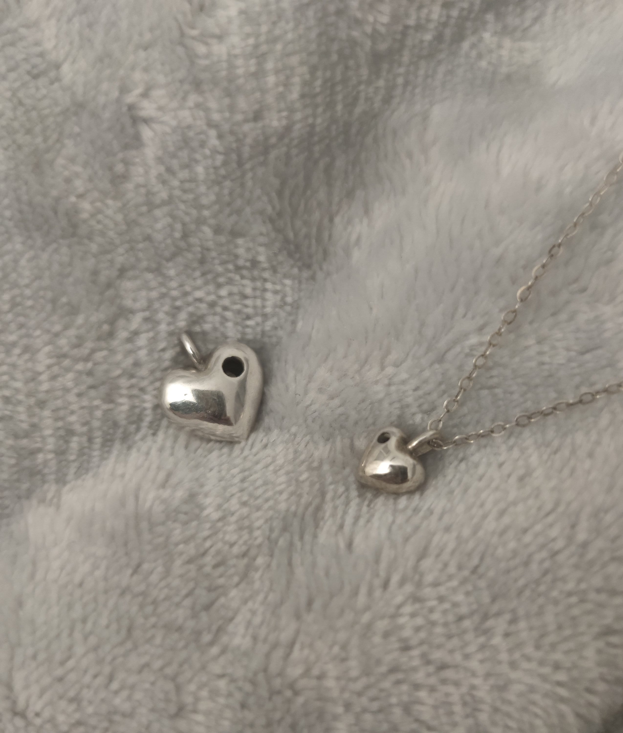 Tiny Heart Necklace, Memorial Jewelry, Heart Broken Necklace, Grief and ...