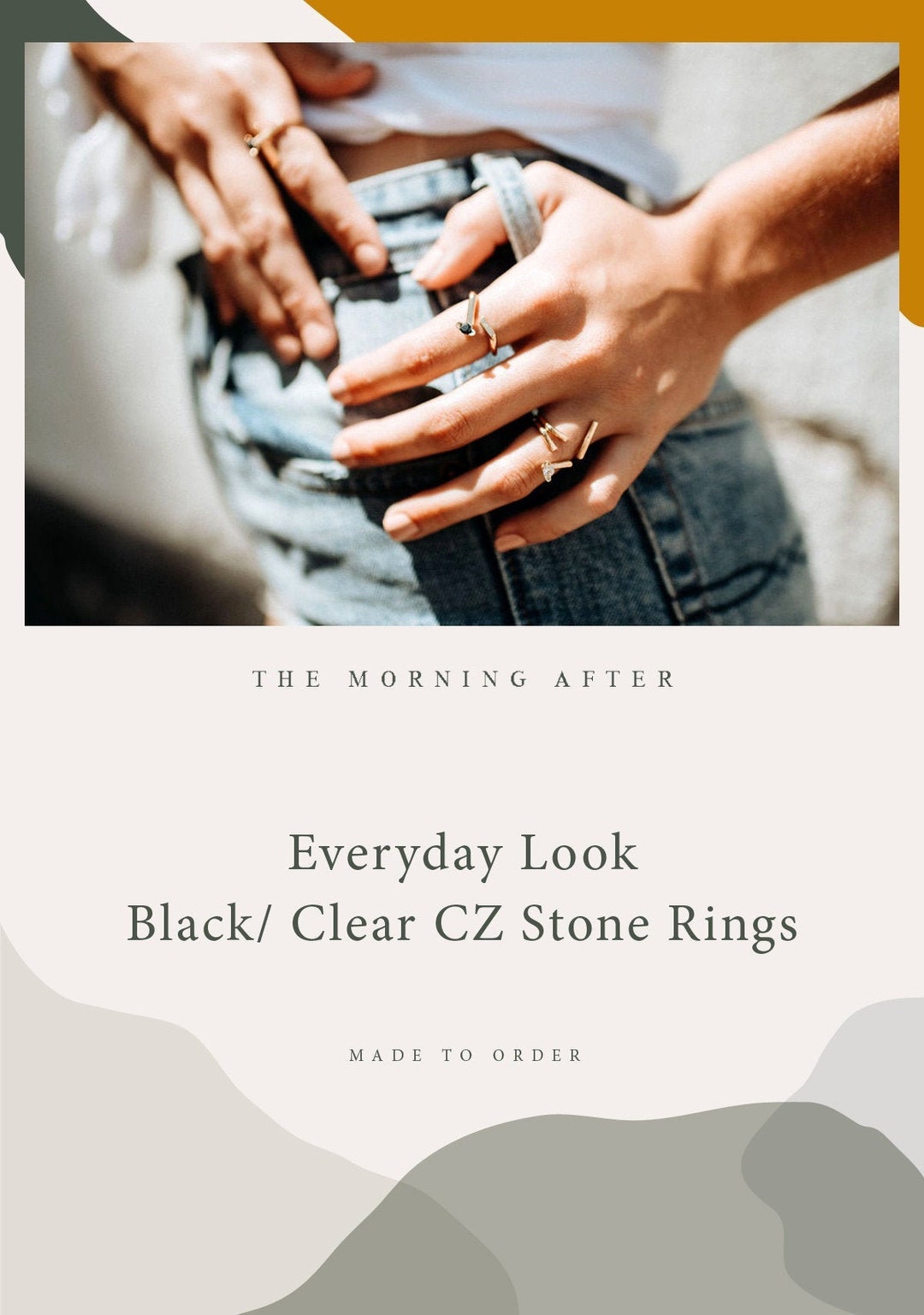 Gold Open Ring, Gemstone Ring, Minimalist Open Ring, Promise Ring for ...