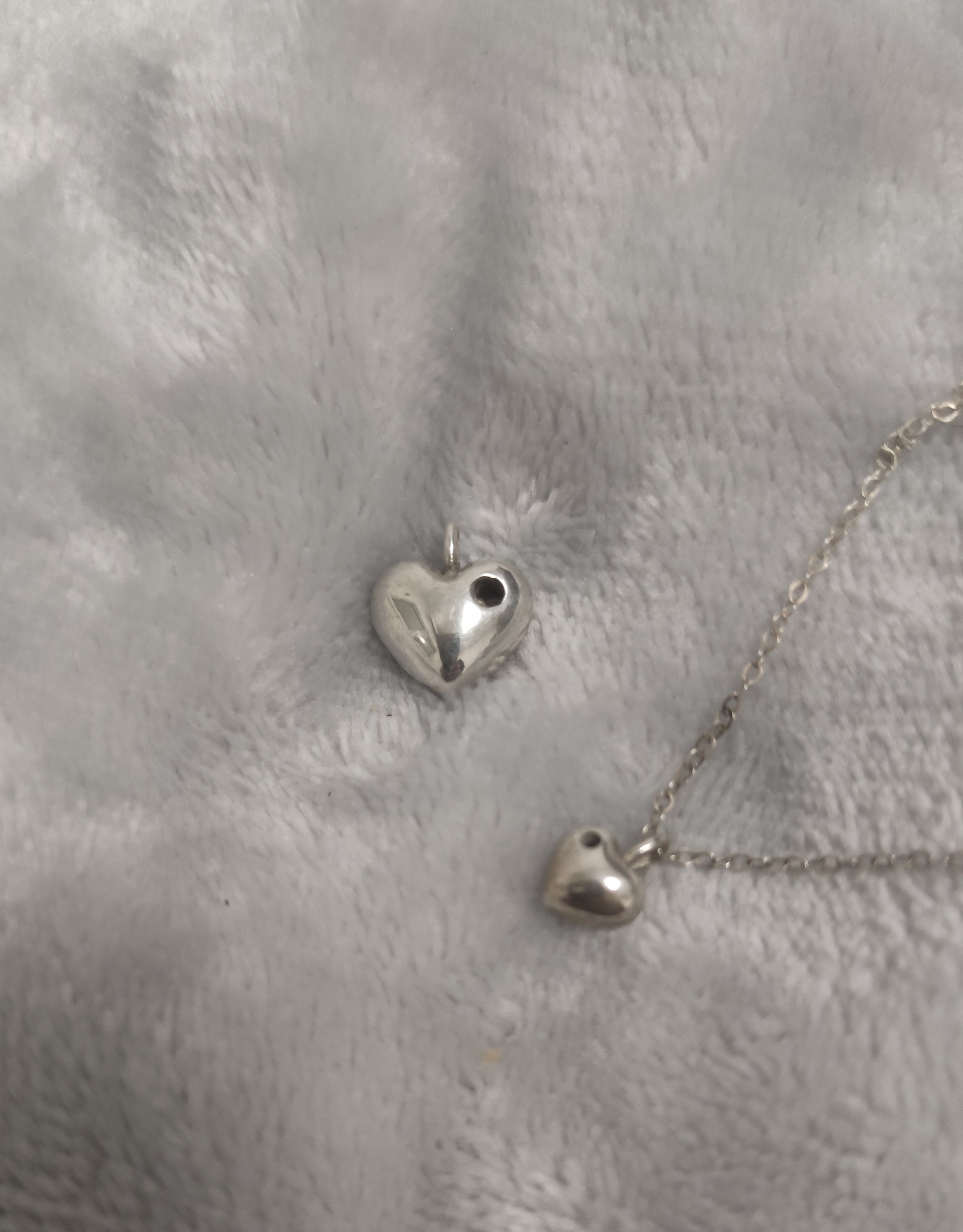 Tiny Heart Necklace, Memorial Jewelry, Heart Broken Necklace, Grief and ...