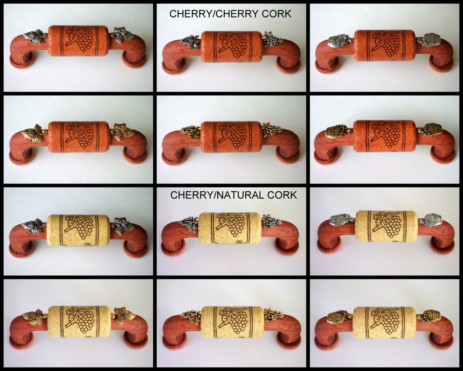 Cabernet Series WINE CORK PULL 4 Inch 5 Colors 6 Accents - Etsy