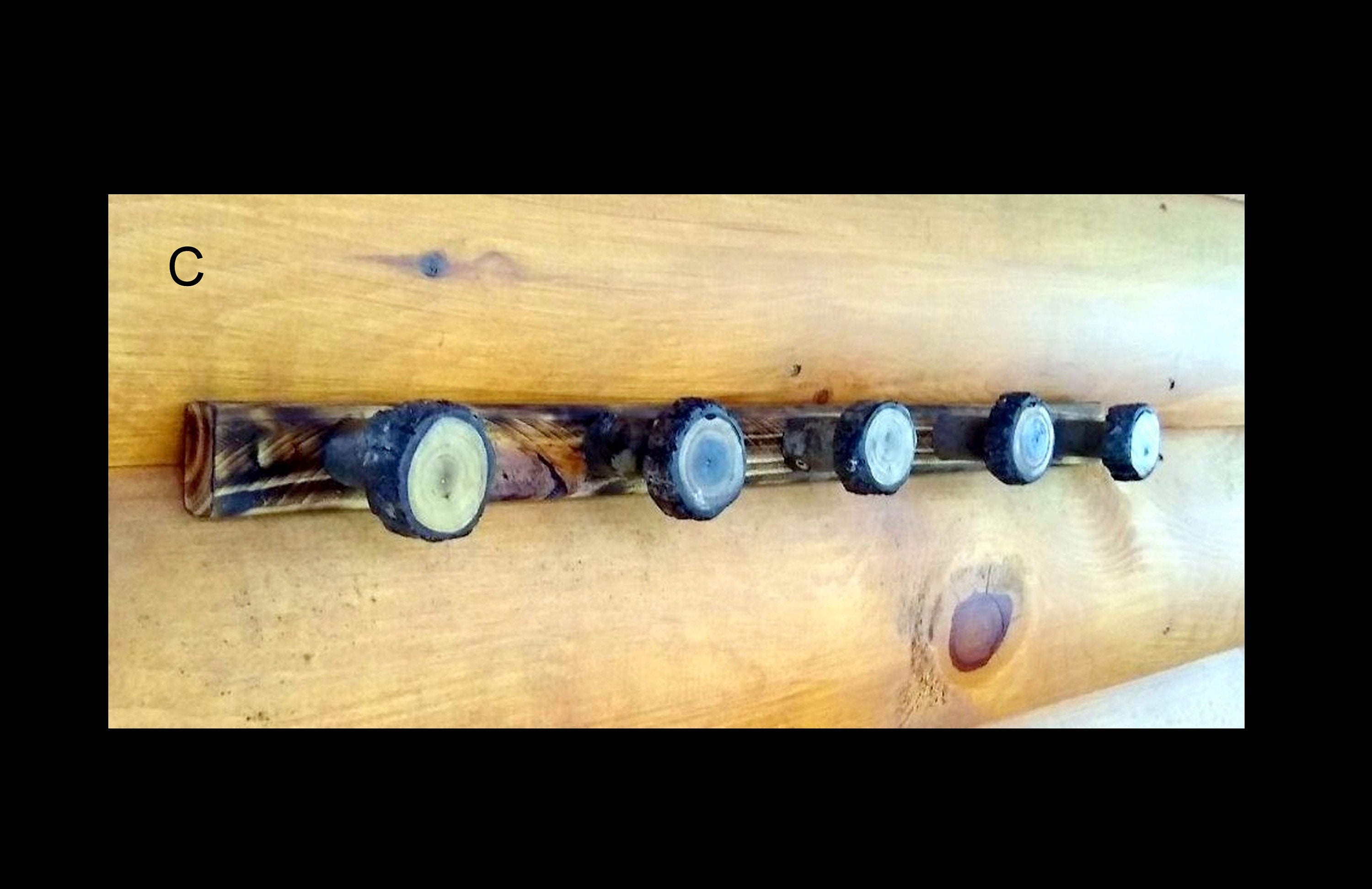 Rustic Wood Coat/hat Rack Primitive Coat Rack Raw Edge Coat | Etsy