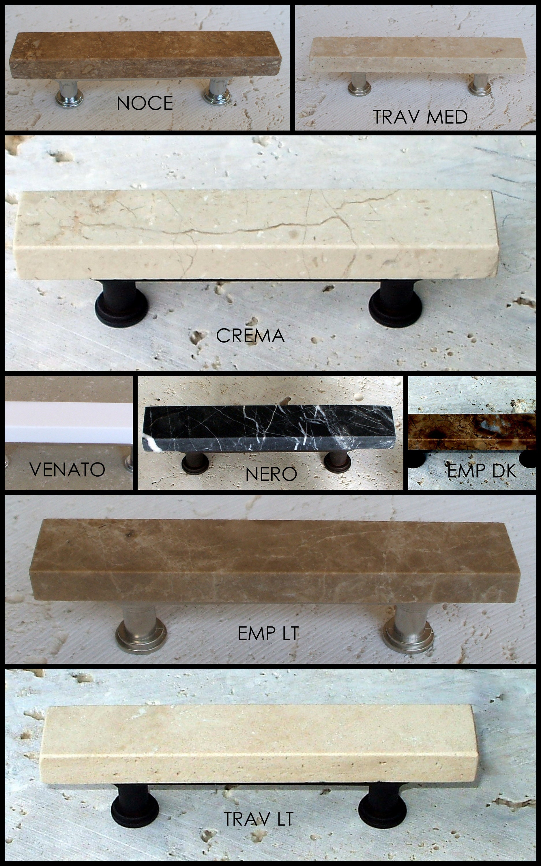 Marble & Travertine Cabinet Pull - 5 Inch - Etsy