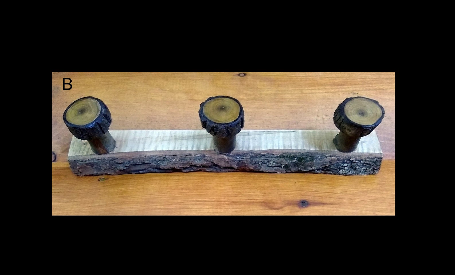 Rustic Wood Coat/hat Rack Primitive Coat Rack Raw Edge Coat | Etsy