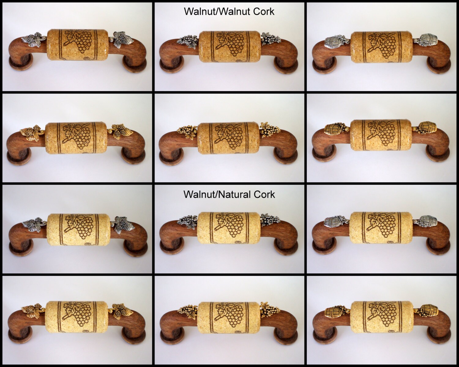 Cabernet Series WINE CORK PULL 4 Inch 5 Colors 6 Accents 96mm Center - Etsy