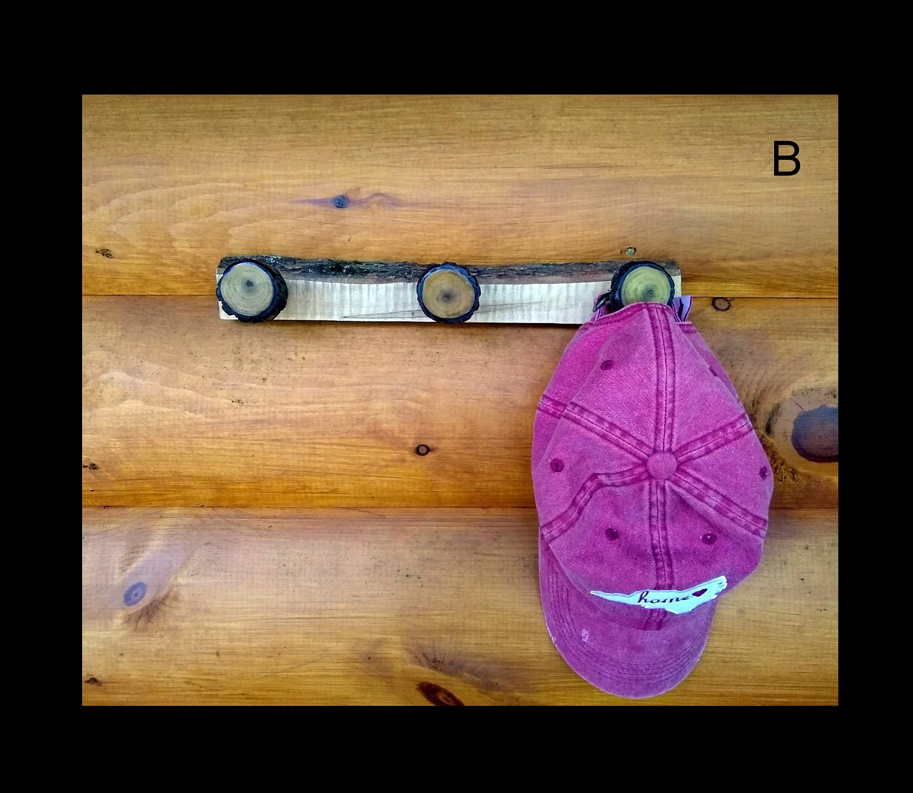 Rustic Wood Coat/hat Rack Primitive Coat Rack Raw Edge Coat | Etsy