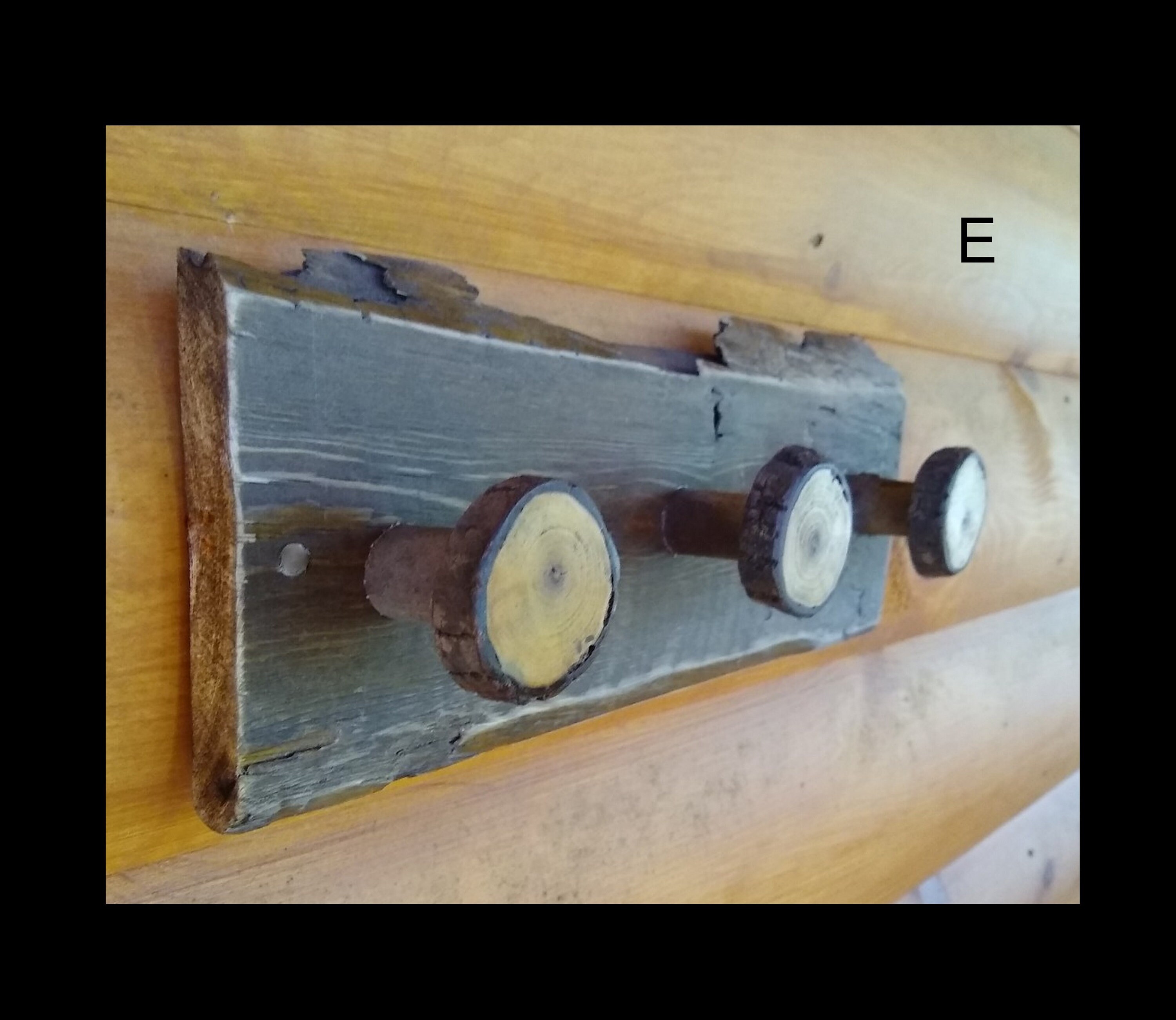 Rustic Wood Coat/hat Rack Primitive Coat Rack Raw Edge Coat | Etsy