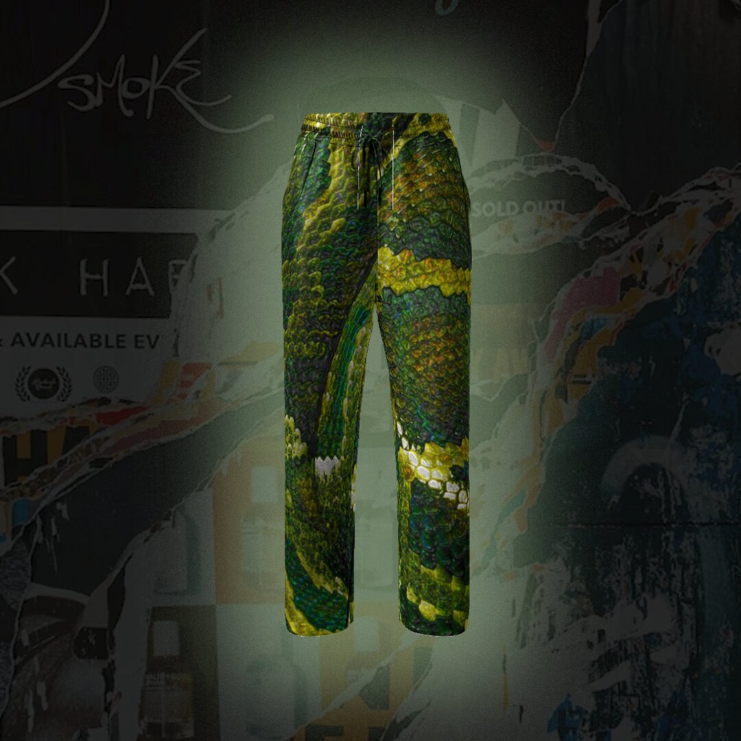 Green Snake Skin Trippy Rave Festival All-over Print Unisex Straight ...