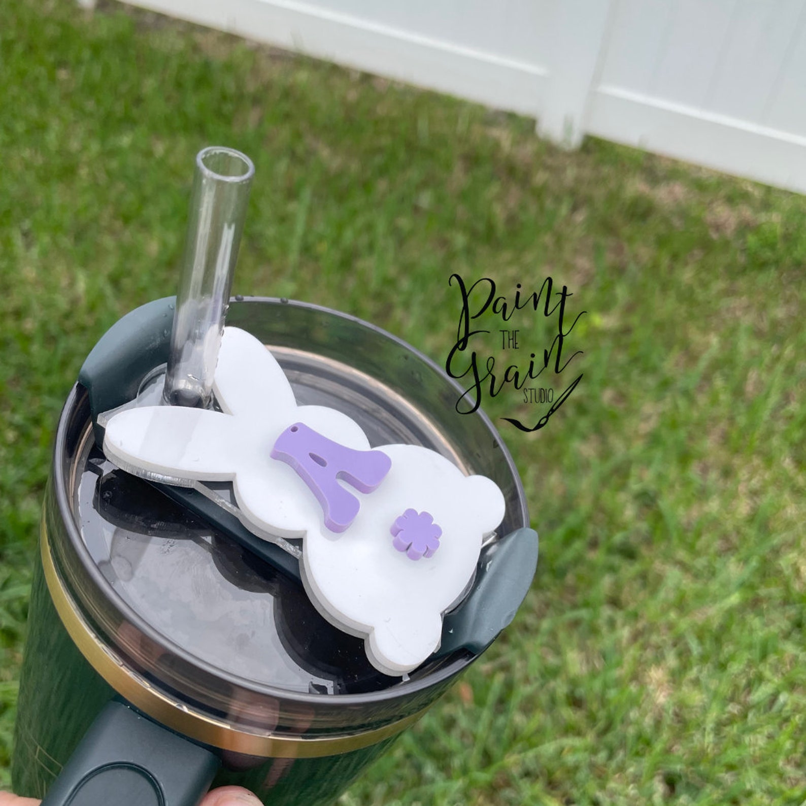 Easter Stanley Topper- FREE Shipping-bunny Accessory-personalized ...