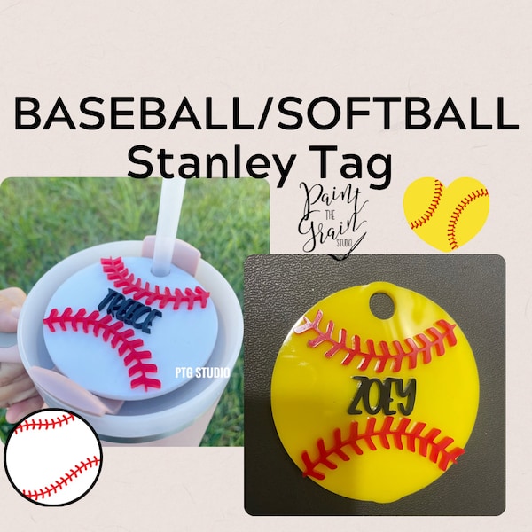 Softball Stanley Topper - Etsy
