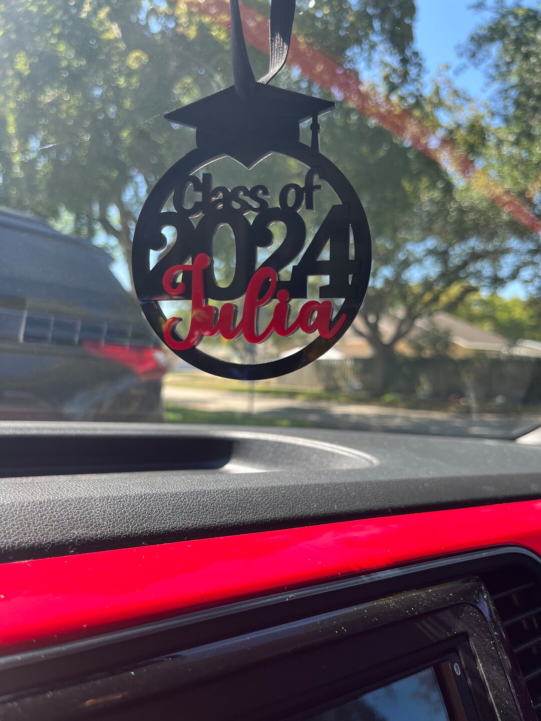 Graduation Car Dangle- 2024- 2025 FREE SHIPPING- Personalized Car Charm ...