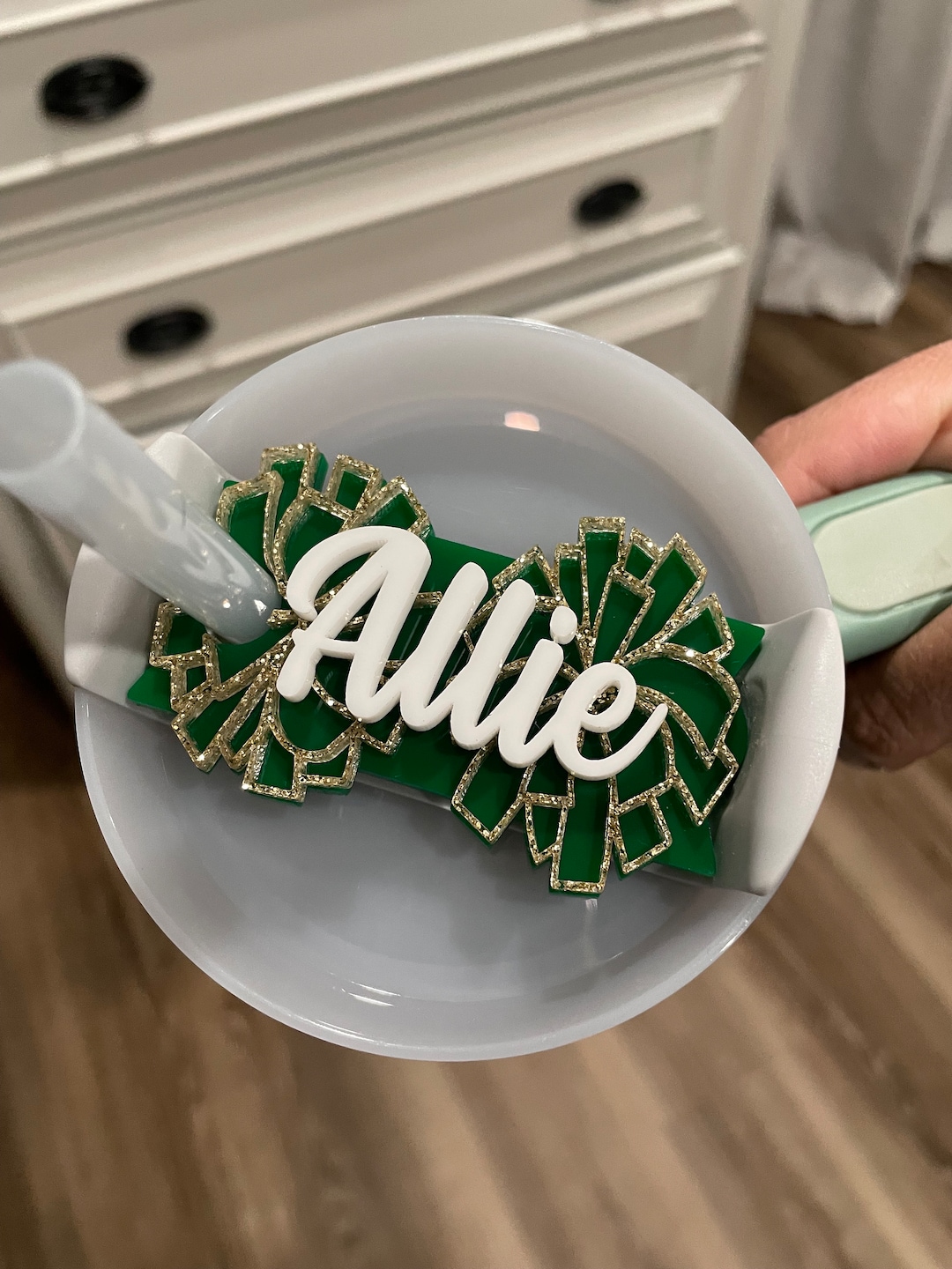 Cheer Stanley Tag- FREE SHIPPING- Personalized Tumbler- Pom Poms ...