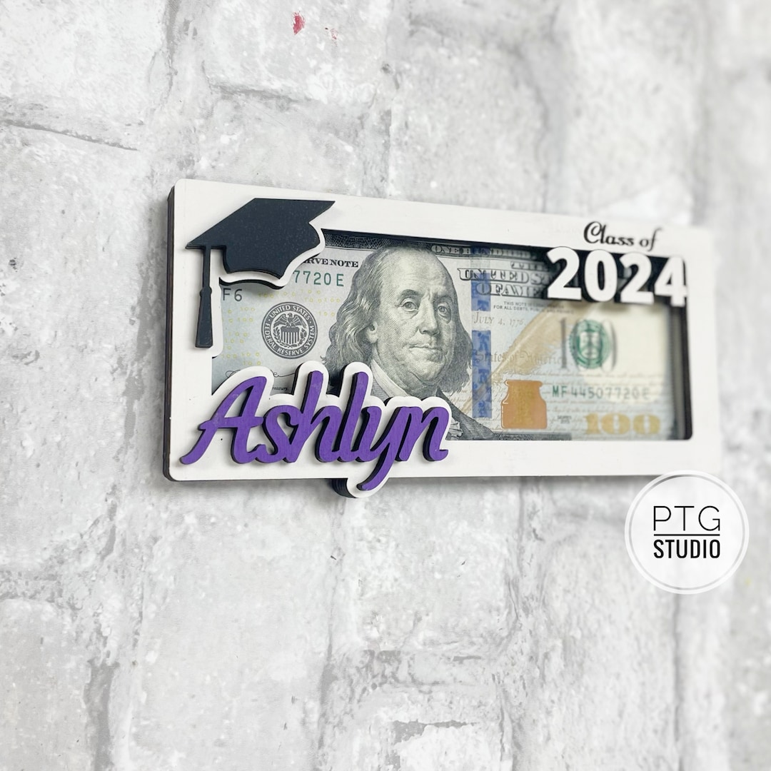 Graduation Money Holder- 2025- Personalized- Senior Gift- Custom Colors ...