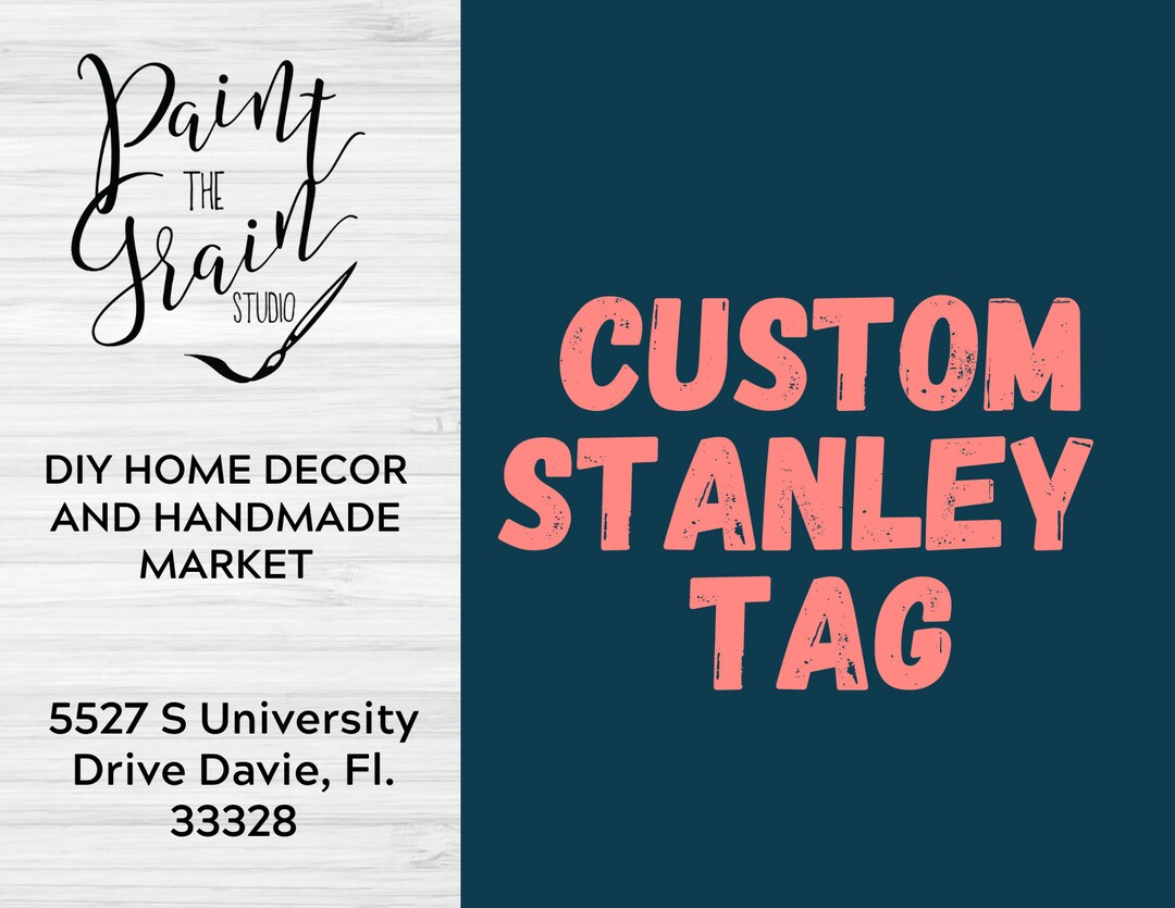 CUSTOM Stanley Tags- 20/30/40/64 OZ Options. Request a Custom Order. - Etsy