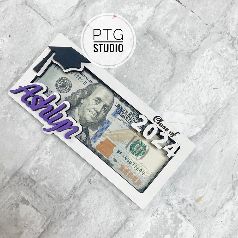Graduation Money Holder- 2025- Personalized- Senior Gift- Custom Colors ...