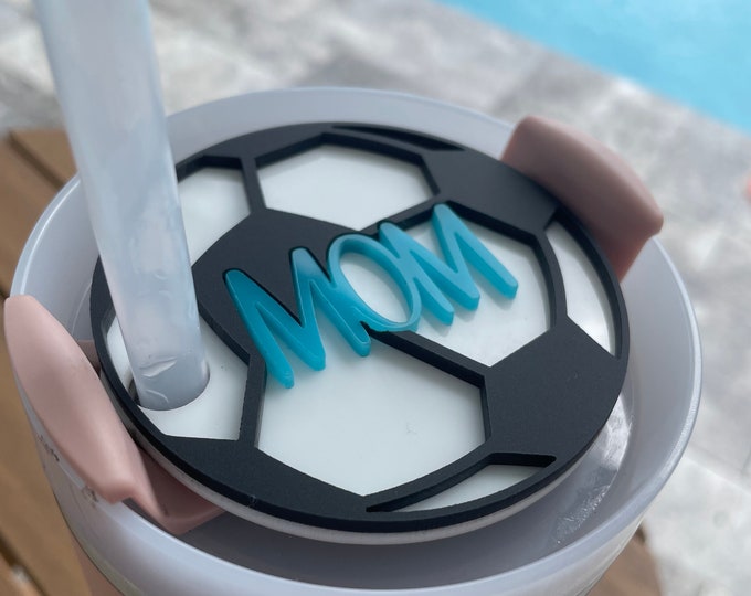 Soccer Ball Stanley Lid Name Tag, Personalized Topper, Topper for ...