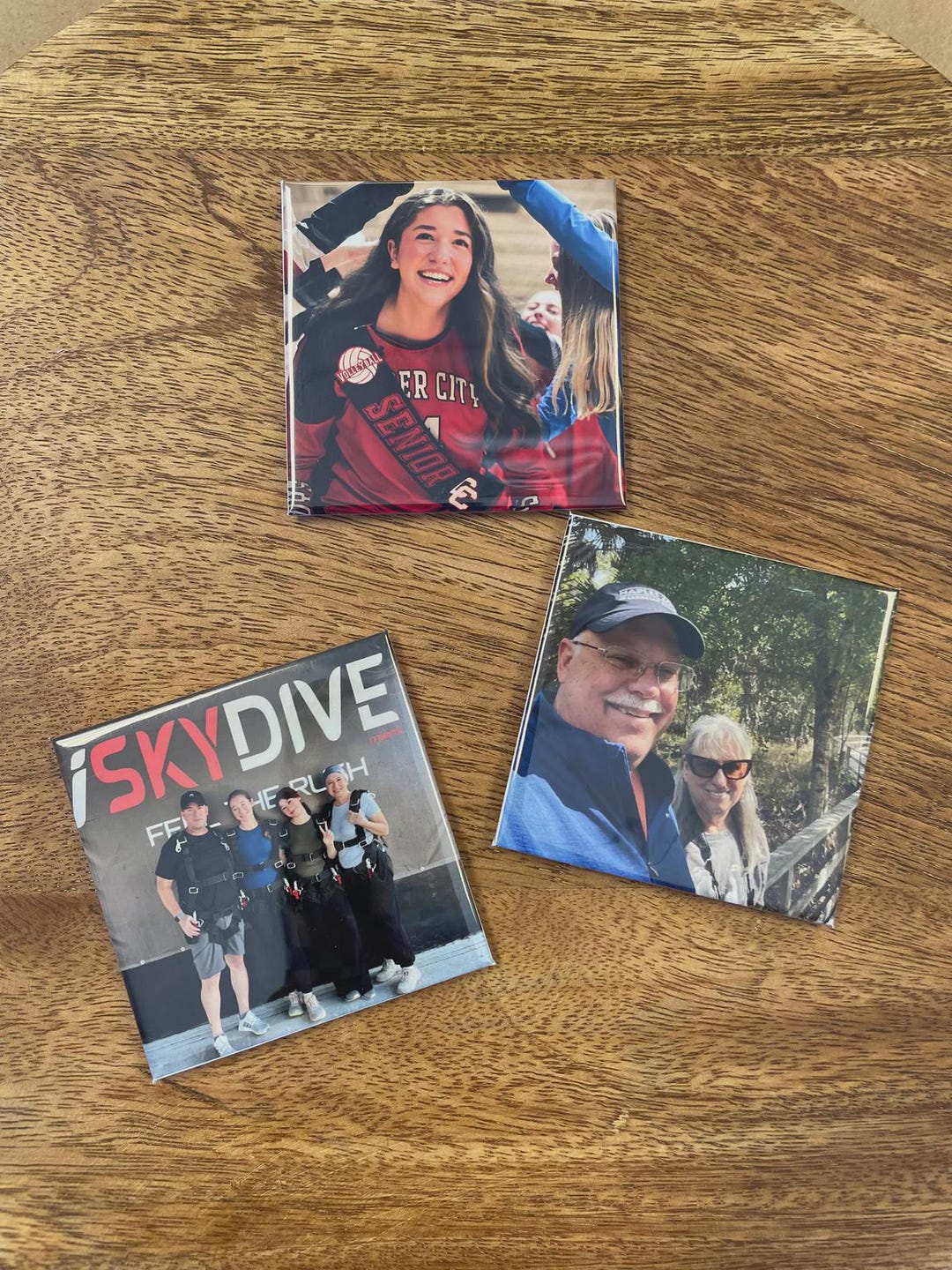 Set of 3 Custom Photo Magnets | 2.5 Inch Square Personalized Fridge ...