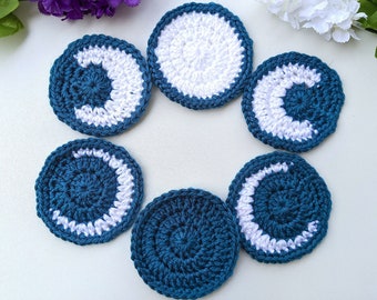 Crochet Pattern the Mini Moon Phase Wall Hanging Moon Phase Crochet ...