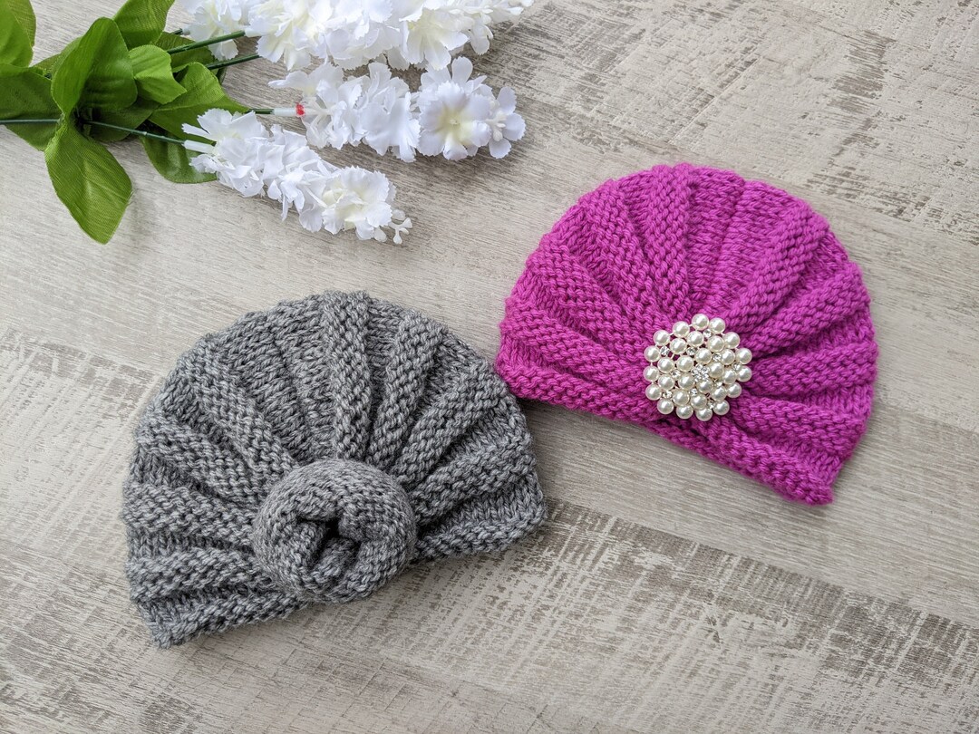 Baby Knit Turban Hat Pattern - Etsy