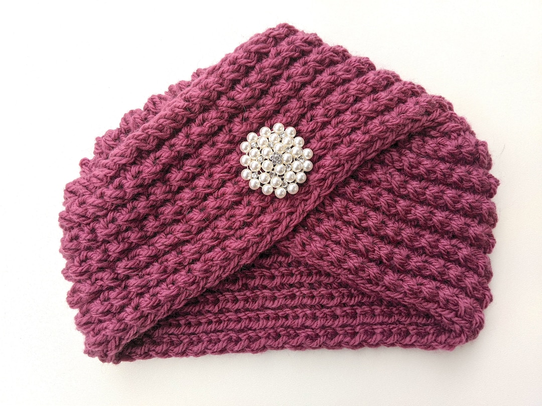 Knit Turban Hat Pattern for Beginners - Etsy