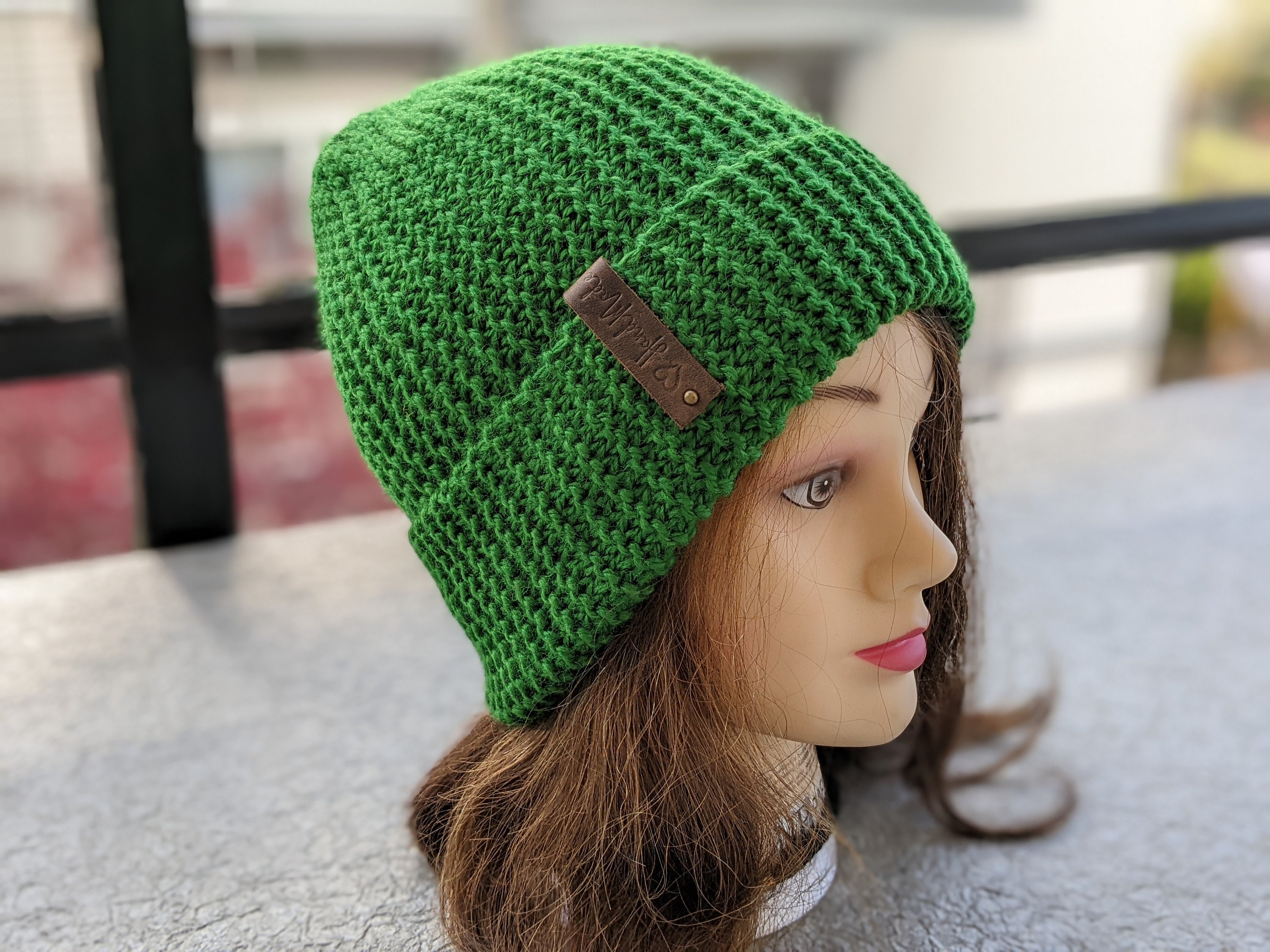 Flat Knit Slouchy Hat Pattern - Etsy