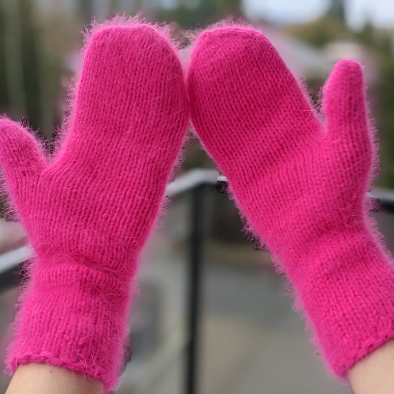 Pink Mittens - Etsy
