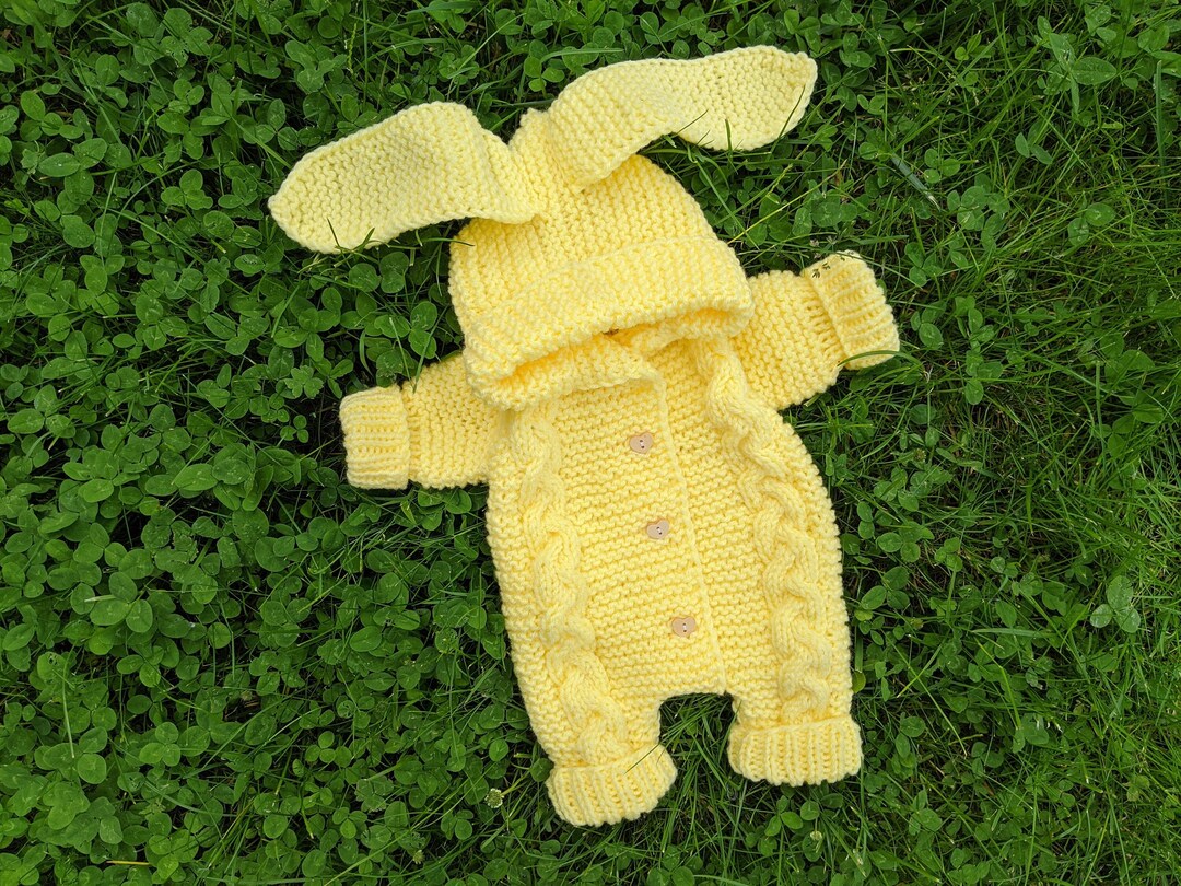 Doll Cable Knit Bunny Romper Knitting Pattern (PDF Pattern) - Etsy