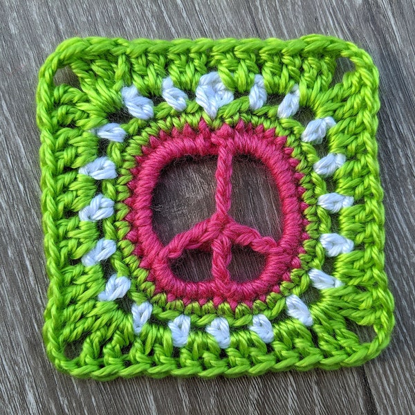 Crochet Peace Sign - Etsy