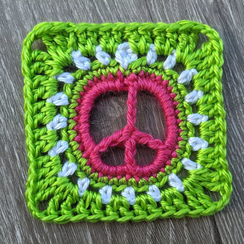 Crochet Peace Sign - Etsy