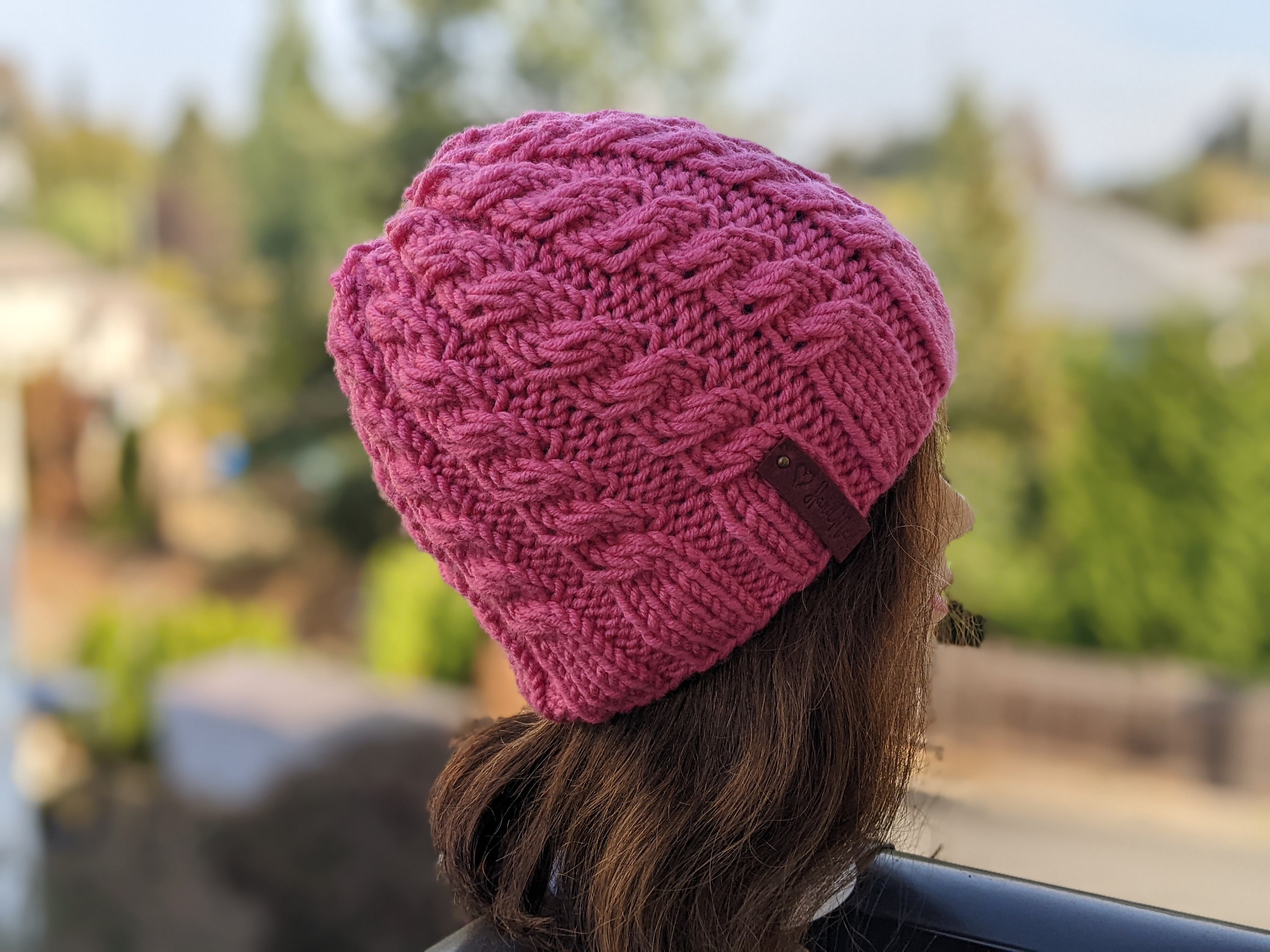 Flat Knit Cable Hat Pattern - Etsy