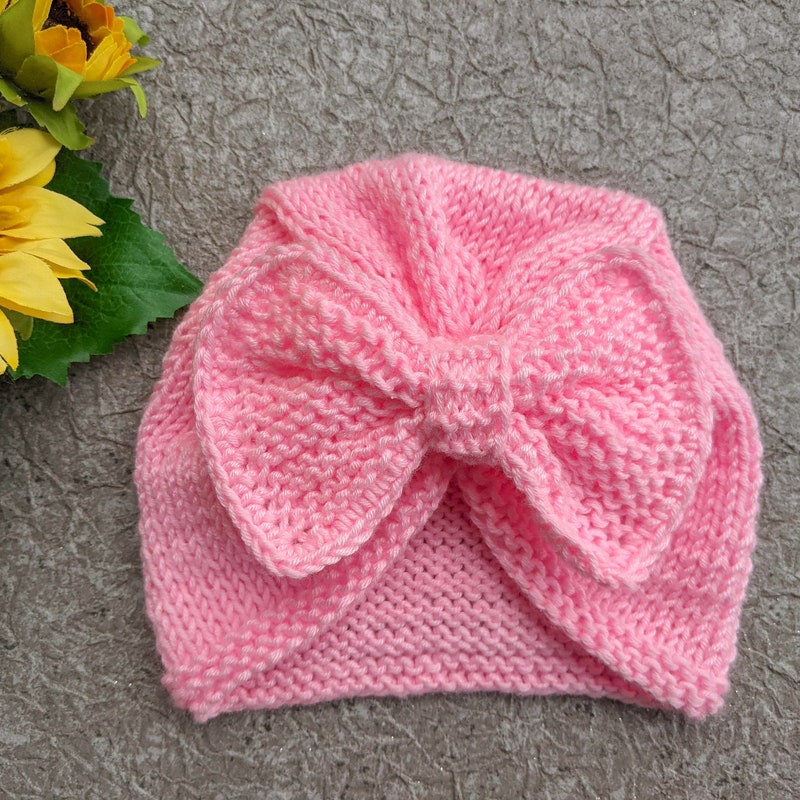 Knitted Baby Girl Turban - Etsy