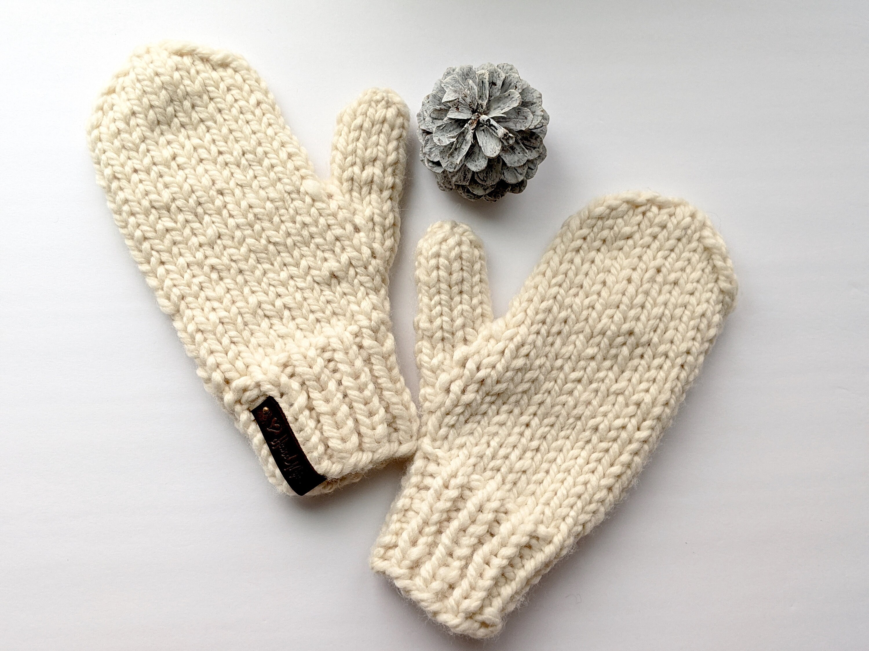 Mittens Pattern Family Set Bulky Knit Mittens for Kids | Etsy