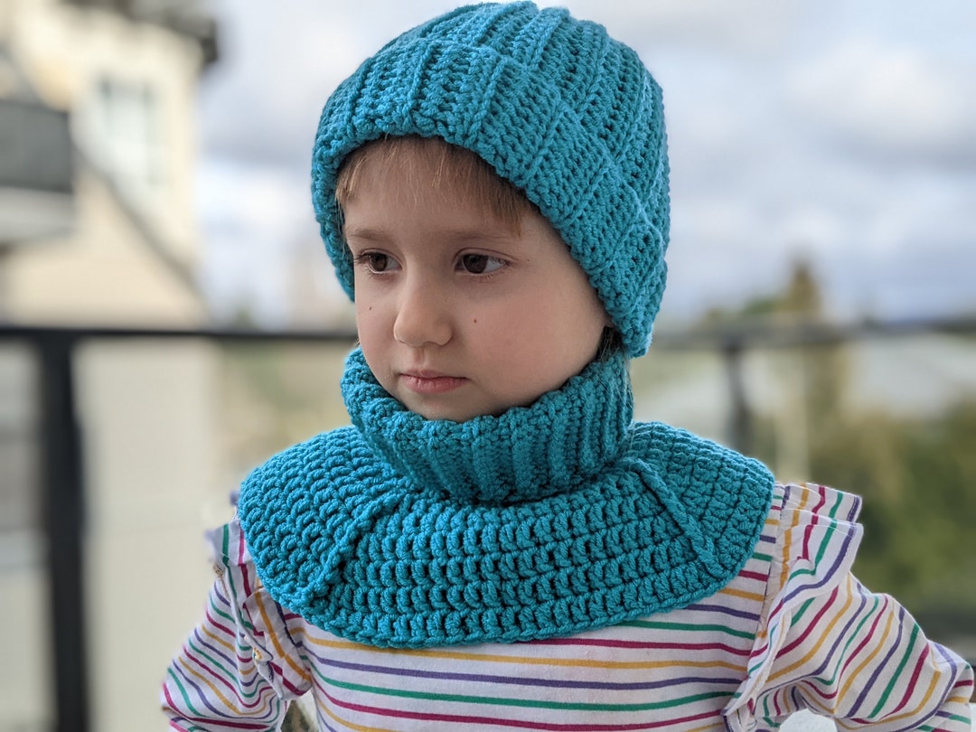 Crochet Baby Turtleneck Dickey & Hat Patterns Set - Etsy