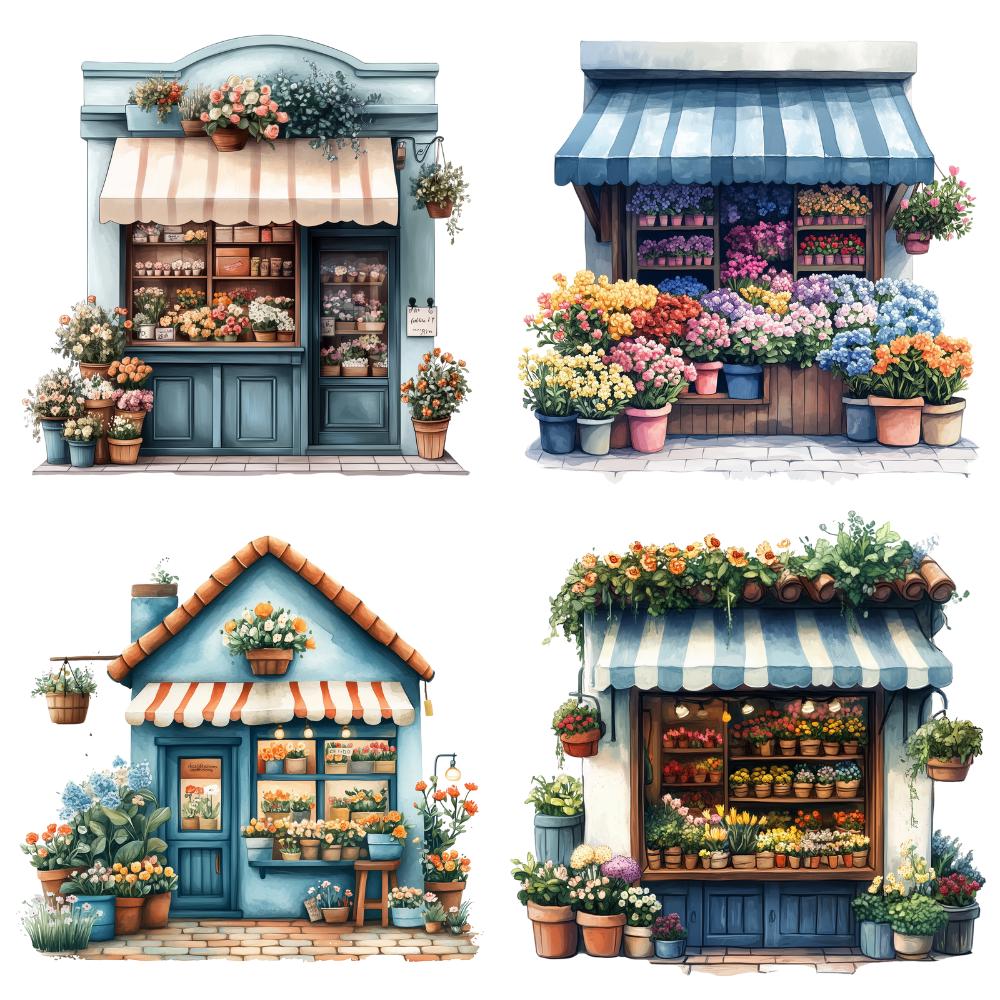 16 Cute Flower Shop Clipart PNG. Digital Download, Junk Journals ...