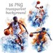 16 Basketball Player Watercolor Clipart PNG, Digital Download, Junk ...
