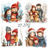 Christmas Winter Family Holiday Season DIY Clipart, Free Commercial Use ...