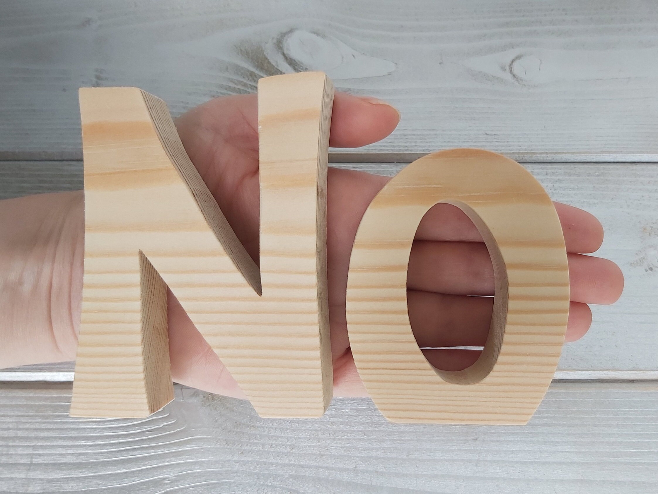 Pine Wood Block Noel Letters, Decorative Christmas Noel Sign ...