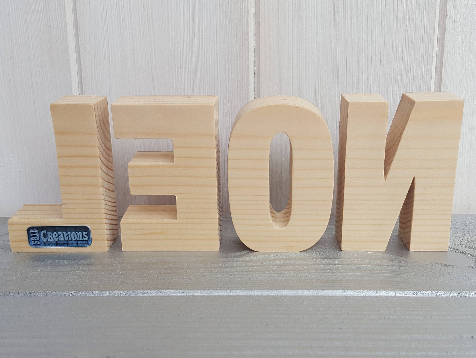Freestanding Wood Block NOEL Sign, Handcrafted Wooden Decoupage Letters ...