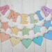 Rainbow Star Bunting Wood Decoupage Stars Wooden Star - Etsy