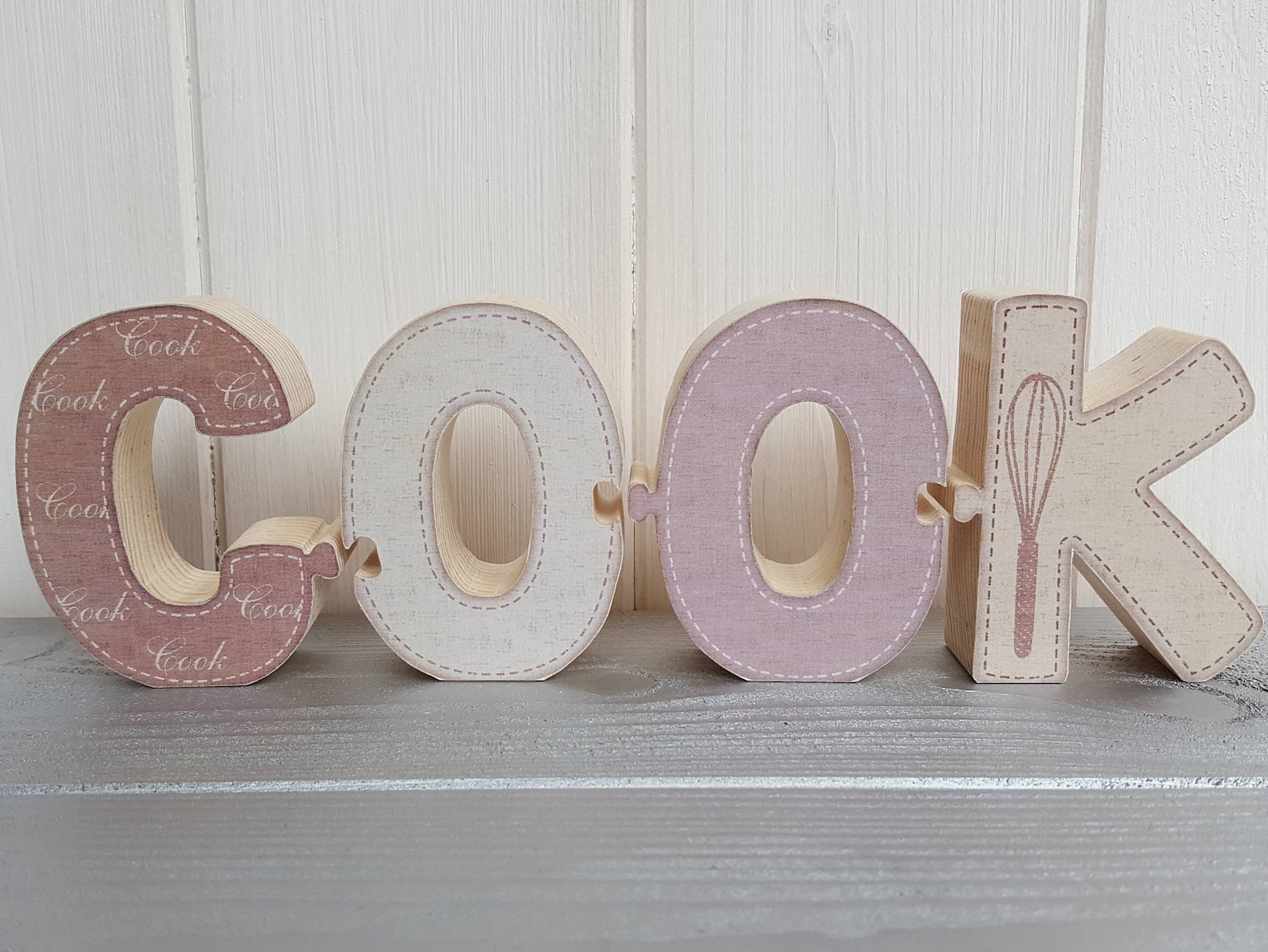 Wood Block Puzzle COOK Letters 2.5 Inches High Freestanding | Etsy UK