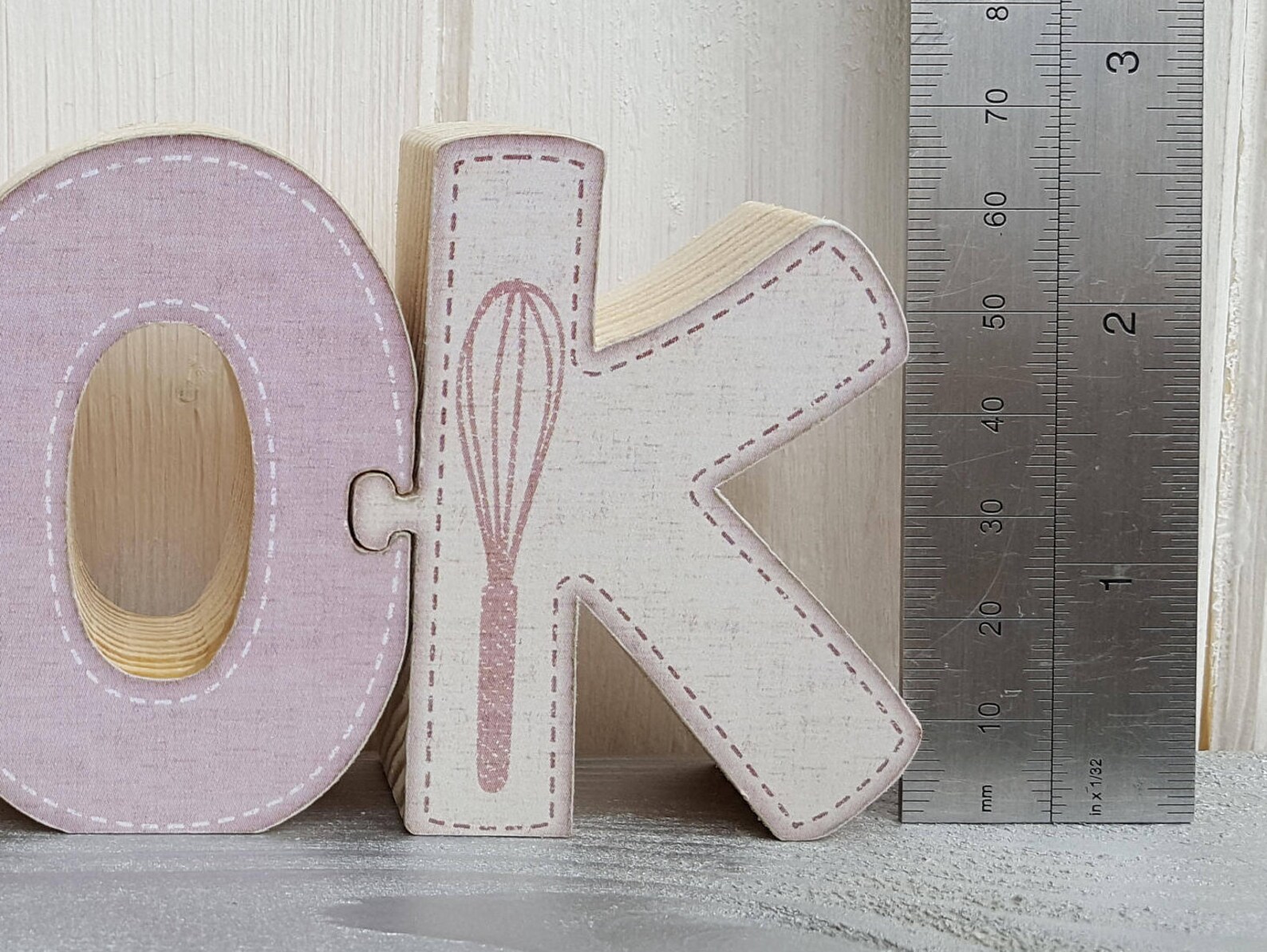 Wood Block Puzzle COOK Letters 2.5 Inches High Freestanding - Etsy