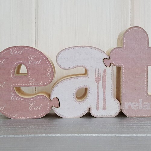 Wood Block Puzzle COOK Letters 2.5 Inches High Freestanding - Etsy