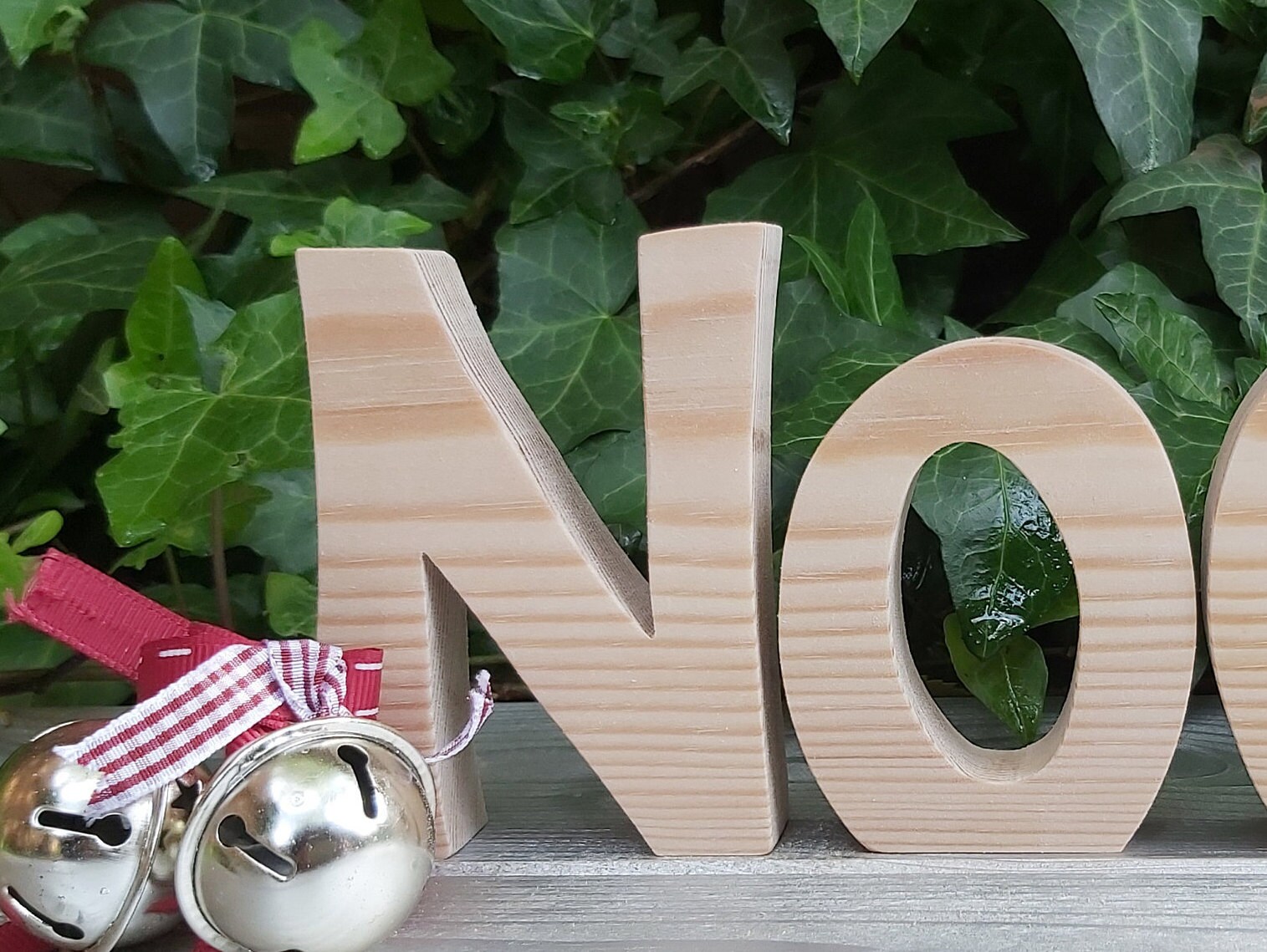 Pine Wood Block Noel Letters, Decorative Christmas Noel Sign ...