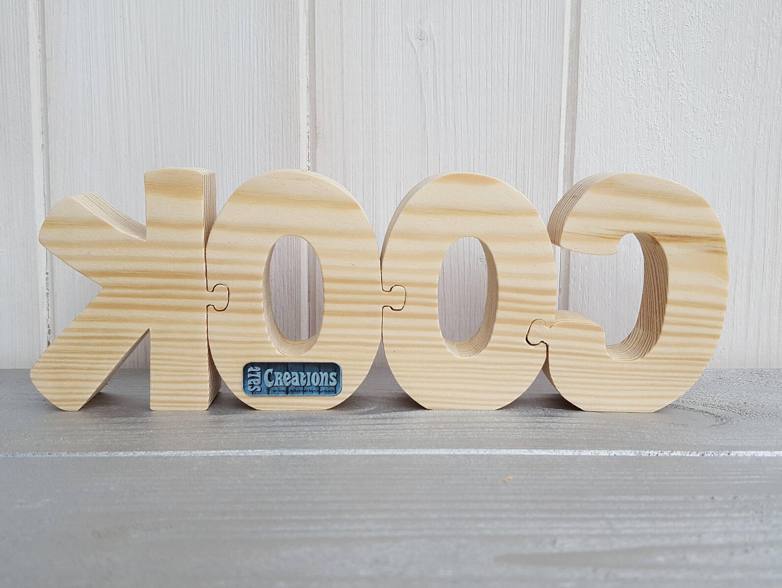 Wood Block Puzzle COOK Letters 2.5 Inches High Freestanding - Etsy