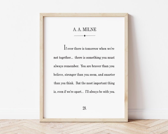 A.A. Milne Quote Winnie the Pooh Wood Sign 2 - Etsy